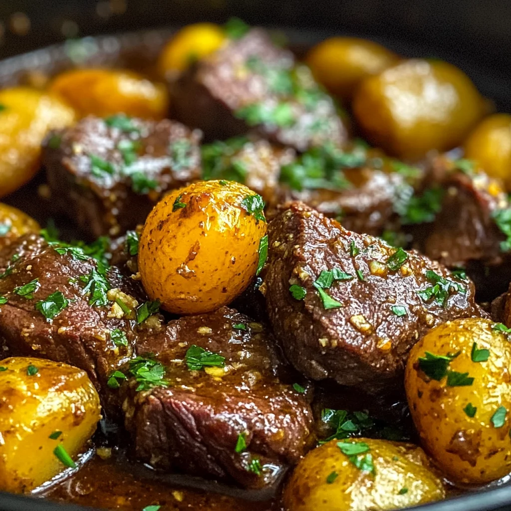 Slow Cooker Garlic Butter Beef